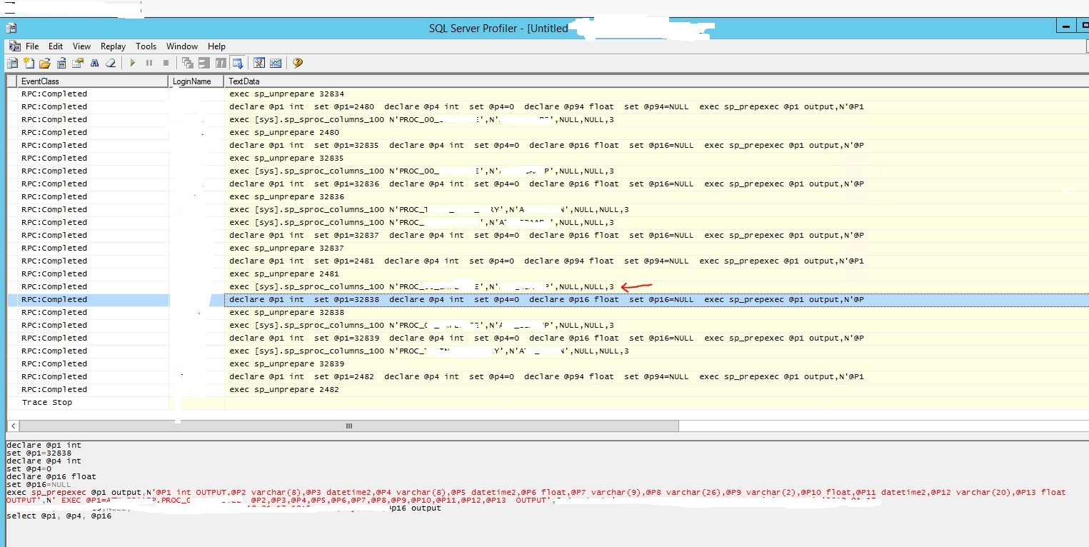 sp_sproc_columns_100 invoked when call SQL Server Stored pro ...