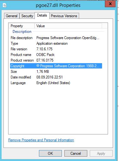 Progress Open Edge 11.6.3 ODBC 32 Bit System Error 192 - OpenEdge General - Forum - Progress ...