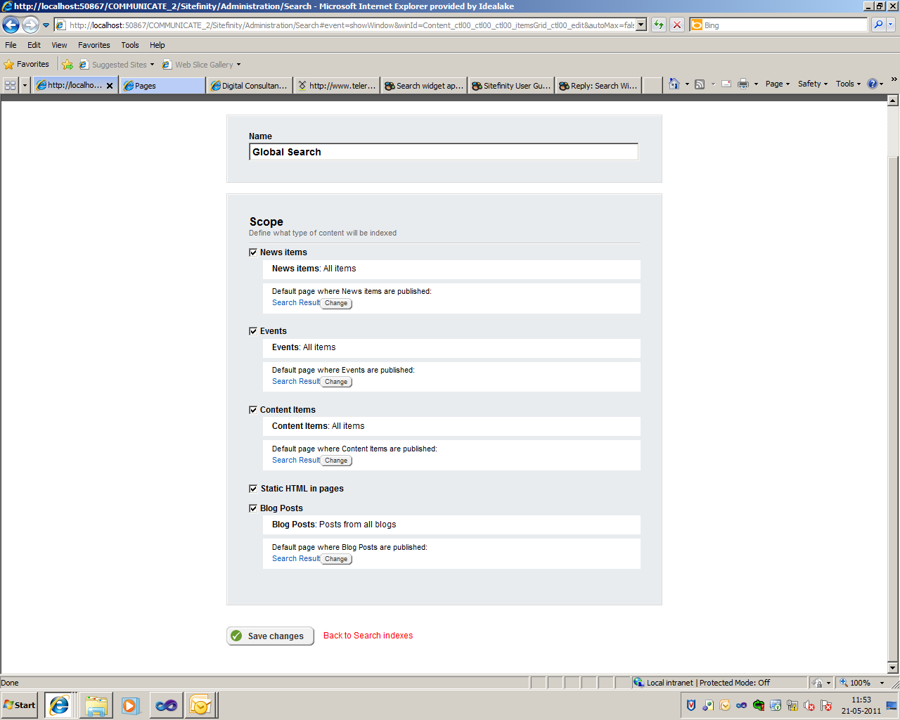 Search Widget not working - Sitefinity - General Discussions - Progress Community Archive